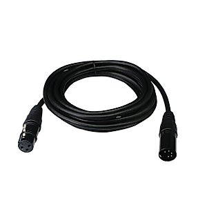 SinLoon (3m) DMX Stage Light Cable,DJ XLR Cable, 3-Pin Female XLR to 5-Pin Male XLR DMX Turnaround Connection for Moving Head Light Par Light Spotlight with XLR Input & Output (5male)