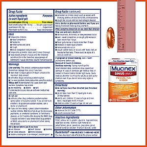 Mucinex Sinus-Max Maximum Strength Pressure, Pain & Cough, Sinus Symptom Relief, Pain Reliever, Cough Suppressant, Expectorant and Nasal Decongestant, 16 Liquid Gels (Pack of 3)