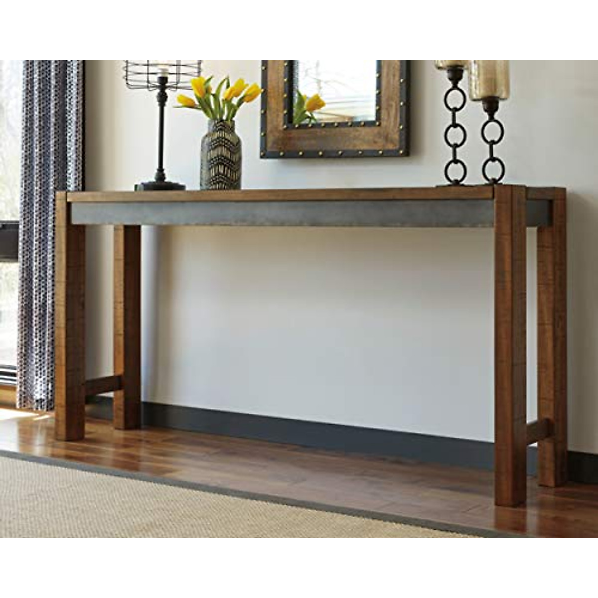 Signature Design by Ashley Furniture Torjin Urban Counter Height Dining Room Table, Two-tone Brown