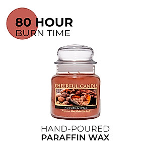 A Cheerful Giver - Nutmeg & Spice - 16oz Scented Candle Jar - Cheerful Candle -80 Hours of Burn Time, Candles Gifts for Women