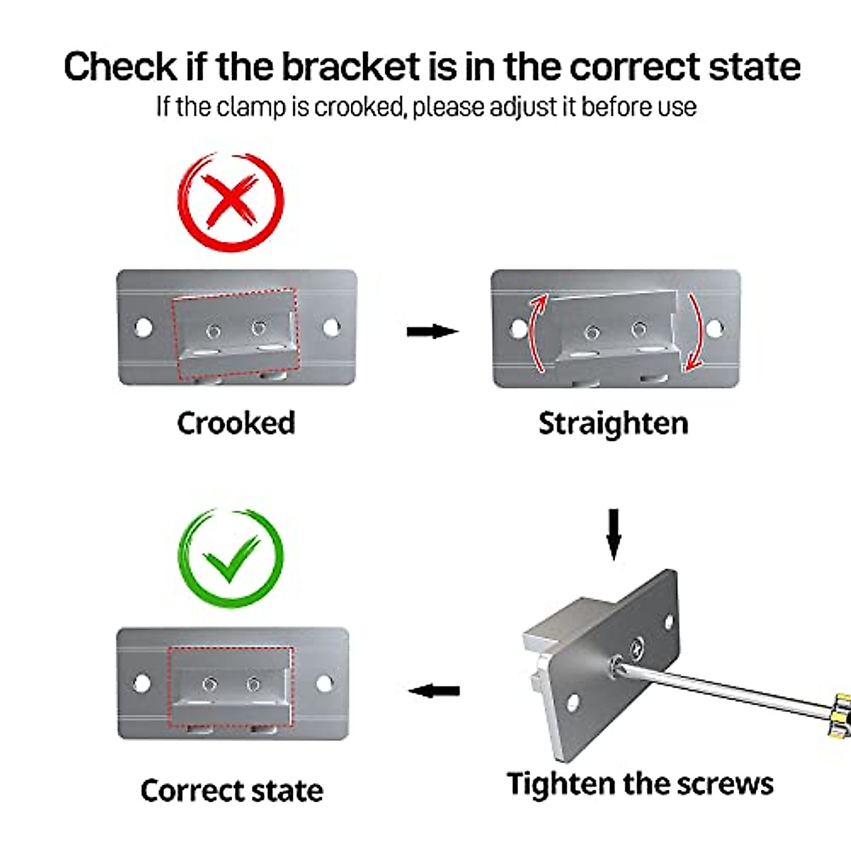 GeekDigg 2 Pack Aluminum Brackets for Shower Caddy Shelf 2-Pack Shower Shelves for Tile Walls, Aluminum Corner Shower Basket Caddy