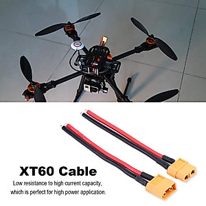 Plug Connector Adapter Cable RC CAR Battery 14AWG Cable for RC Battery with Silicone Jacket