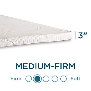 Tempur-Pedic Protect Waterproof Mattress Protector and TEMPUR-Adapt (Supreme) 3" Memory Foam Mattress Topper Bundle, Queen, White