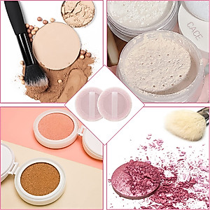 WLLHYF 12PCS Makeup Powder Puffs Pink Cotton Powder Puffs Round Powder Puff for Makeup Face Powder Velour Puffs for Loose Powder Washable(pink