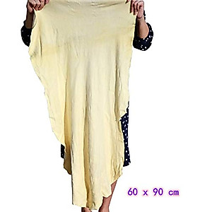(1 Pack) Car Natural Chamois Cleaning Cloth, AutoCare Genuine Deerskin Leather Auto Car Wash Drying Towel,Super Absorbent (60 x90 cm)