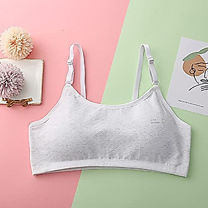 TOPQ Girls Bras 10-12 Years Old Cute Clothes for Girls 10-12 Teen Bras for Girls Ages 12-14 Training Bras for Girls 14- Bra (6PC, One Size)