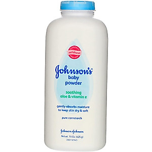 JOHNSON'S Aloe & Vitamin E Baby Powder 15 oz (Pack of 12)