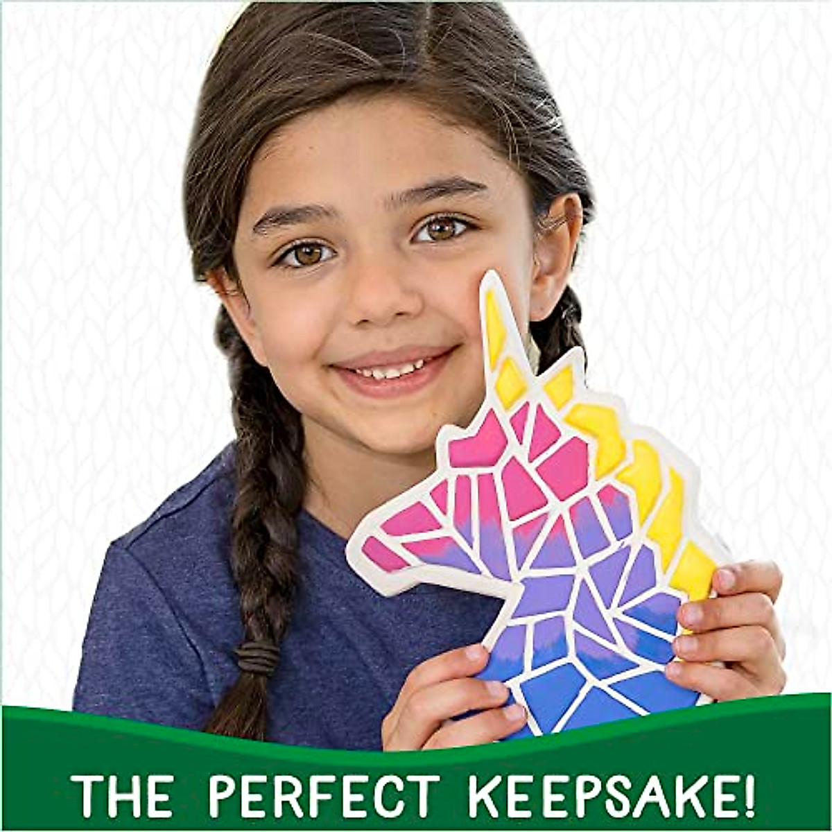 Creative Roots Mosaic Unicorn Stepping Stone, Includes 7-Inch Ceramic Stepping Stone & 6 Vibrant Paints, Mosaic Stepping Stone Kit, Paint Your Own Stepping Stone, DIY Stepping Stone Kit Ages 8+