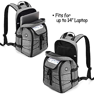 CURMIO Portable Oxygen Concentrator Backpack, POC Carrying Bag Compatible for Inogen, OxyGo and Caire Units, Bag Only, Gray (Patent Pending)