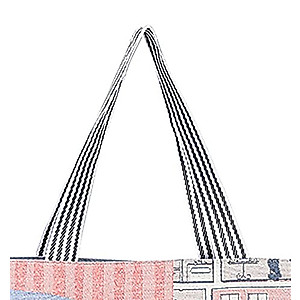 Bisadon Students Fashion Trendy Ethnic Style Bags for Women Female Shopping Bag Cartoon Canvas Embroidered Locking Backpack Pink