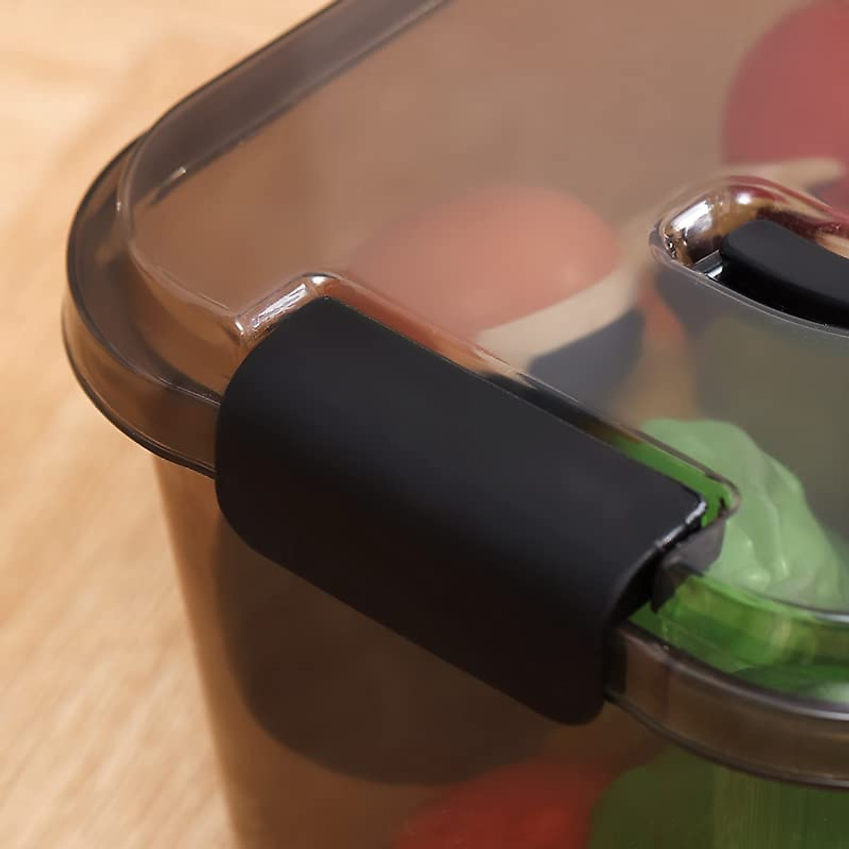 YYXB Black Latch Box/Bins with Handle and Lid, 8-Pack Plastic Clear Stackable Latching Box for Storage, Multi-Purpose, 5L/5.5 Quart