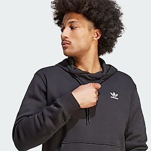 adidas Originals Men's Trefoil Essentials Hoodie, Black, Medium