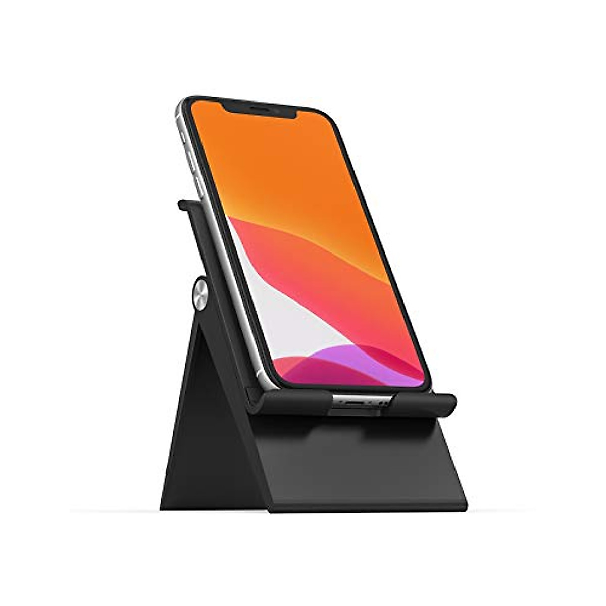 UGREEN Cell Phone Stand Holder Desk Adjustable iPhone Stand Small Foldable Portable Compatible with iPhone 14 13 12 Pro Max 11 SE, Samsung Galaxy Ultra S22 Black