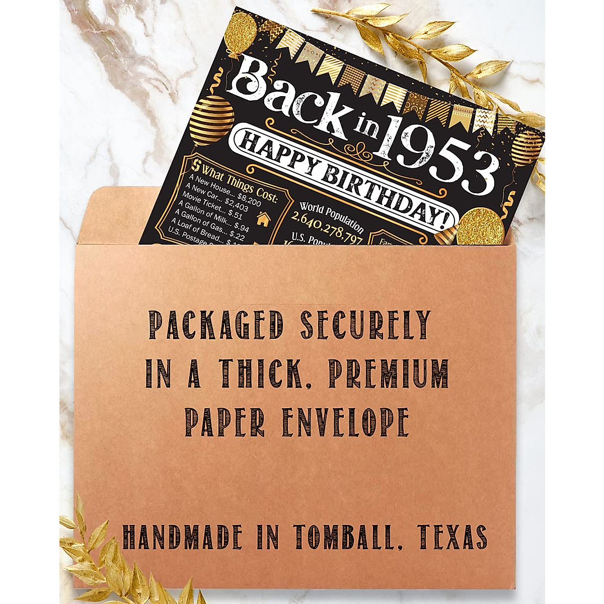 71st Birthday Party Decorations for 71st Birthday (Seventy-one) - Remembering The Year 1953 - Party Supplies - Gifts for Men and Women Turning 71 - Back In 1953 Birthday Card 11x14 Unframed Print