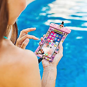 Waterproof Case Catoon Mini Mouse,Waterproof Phone Pouch Compatible for iPhone 13 12 11 Pro Max XS Max XR X 8 7 6S Samsung Galaxy s10 S22 S21 S20 Google Up to 7.8", IPX8 Cellphone Dry Bag Blue