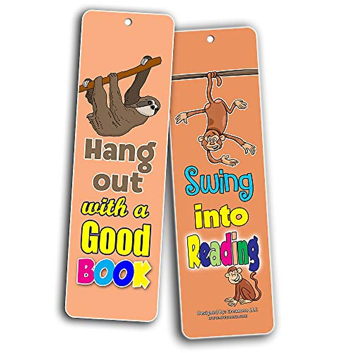 Creanoso Young Readers Animal Roarsome Reading Bookmarks for Kids (30-Pack) – Reading Encouraging Words Bookmarkers Bulk Set – Premium Quality Book Clippers Boys, Girls