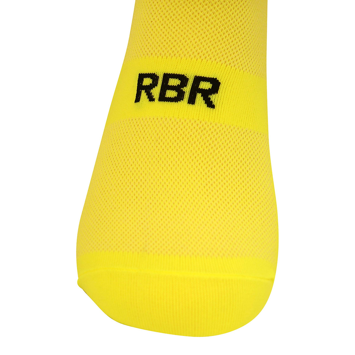 RBR Cycling Running Sports Socks Men Size 9-12 High Visibility Fluorescent 3 Pack (yellow)