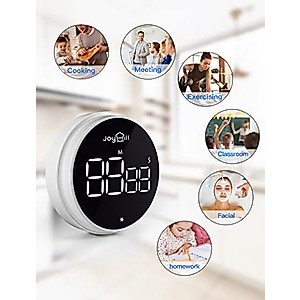 Revolutionary Digital Kitchen Timer: Large LED Display, 3 Volume Levels, Magnetic & Portable - Ideal for Cooking, Teaching, Fitness, & More!(Black)