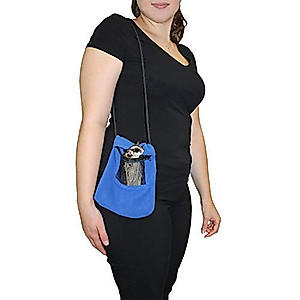 Exotic Nutrition Economy Carry Bonding Pouch (Black) - for Sugar Gliders, Squirrels, Marmosets, Hamsters, Rodents, Rats, Reptiles, & Other Small Pets