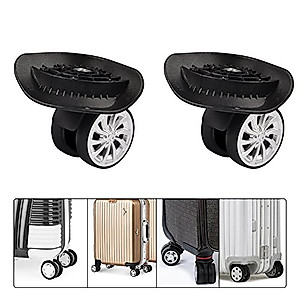Zerone Luggage Suitcase Wheels, Swivel Wheel Replacement Luggage Travel Suitcase Wheels Plastic Bearings Repair Set for Luggage Kits Pack of 2 (A57)