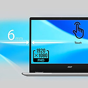 Acer Chromebook Spin 314 Convertible Laptop | Intel Pentium Silver N6000 | 14" Full HD IPS Touch Display | 4GB LPDDR4X | 128GB eMMC | DTS Audio | Intel Wi-Fi 6 AX201 | Chrome OS | CP314-1HN-P5NE