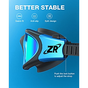 ZIONOR Swim Goggles, G1 MAX Polarized Anti-fog Swimming Goggles for Men Women Adult, UV Protection Leakproof Easy Adjustable Strap for Indoor Outdoor Swimming (Polarized + Gold)