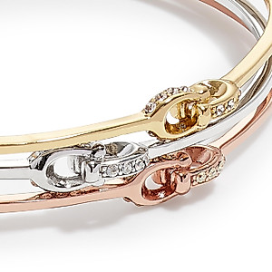 Coach Women's Signature C Logo Bangle Bracelet Set