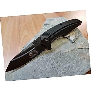 Mtech Xtreme 8" Stainless Steel Open Folding Pocket Knife Black Serrated Edc A813bs Outdoor Survival Hunting Knife for Camping by Survival Steel