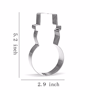 5.2 inch Snowman Cookie Cutter – Stainless Steel