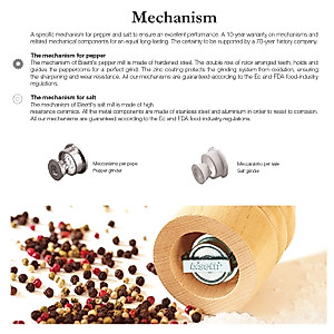 Bisetti Mini Orta Adjustable Pepper Mill Grinder, 2.5 Inch, Brown