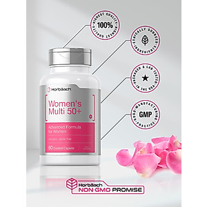 Horbäach Women's Multivitamin 50 Plus | 60 Coated Caplets | Advanced Vitamin Formula | Non-GMO & Gluten Free Supplement