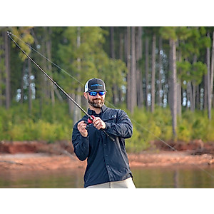 Cadence CR6B Baitcasting Rods Fast Action Fishing Rods Lightweight Portable Casting Rods with 30 Ton Carbon Exposed Blank Reel Seat Stainless Steel Guides with SiC Inserts Baitcast Rods