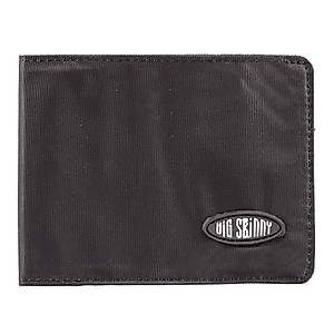 Big Skinny Men's RFID Blocking Slimline Bi-Fold Wallet, Black