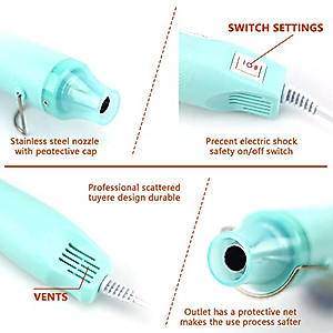 Mini Heat Gun for Crafts, 300W, Ergonomic Lightweight Hot Air Gun, Craft Supplies for Embossing, Acrylic Pouring, and Drying Resin