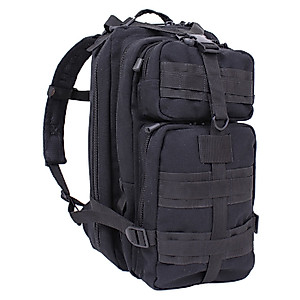 Black Tactical Canvas Go Pack Backpack