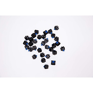 HK Gaming MS-1 Mechanical Key Switches for Mechanical Gaming Keyboards | PCB Mounted | Pre Lubed | 72cN ; Linear (Pro Lake Blue, 90 Pcs)