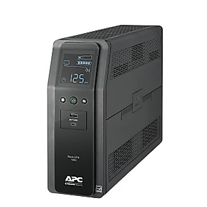 APC BN1350M2 Back-UPS PRO BN Series Battery Backup System, 10 Outlets, 1,350 VA, 1,080 J