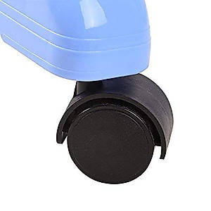 BONBON 3 Tier Clothes Drying Rack Folding Laundry Dryer Hanger Compact Storage Steel Indoor Outdoor (Blue/White)