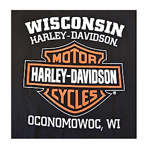 Harley-Davidson Men's Distressed Elongated Bar & Shield Black Tee 30296553 (XL)