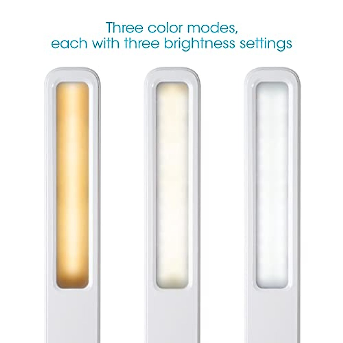 OttLite Charge Up LED Desk Lamp with Wireless Qi Charging & USB Charging Port, with ClearSun LED Technology - Adjustable Neck, 3 Color Temperature Modes, Reduces Eyestrain - Travel-Friendly Task Lamp