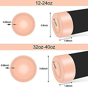 WUQID Protective Silicone Boot Sleeve for 12oz-40oz Sport Flask/Stanley Water Bottles Tumbler Anti-Slip Bottom Sleeve Cover for All Water Bottles Bottom Width of 2.83&3.56in