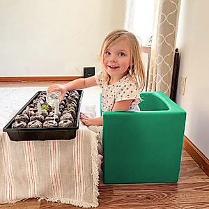 Children's Factory 3-in-1 Cube Chair for Kids, Flexible Seating Classroom Furniture, 1-Pack, Green