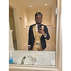 Wangyue 3 Piece Black Suits for Men Fashion Suits Slim Fit Dress Suits