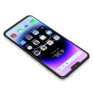Cell Phone, 6000mAh High Capacity Battery Mobile Phone 100‑240V Face Recognition 6.53 Inch Full Screen for Work (US Plug)