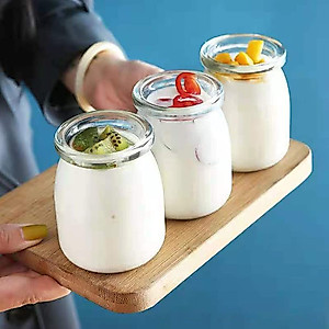 YS0911 Glass Jars With Cork Stopper Glass Bottle Wishing Bottle Yogurt Jars Storage Containers For Desserts Multifunction 100/150/200ml Glass Bottle W/Cork Stopper Cup Bottle