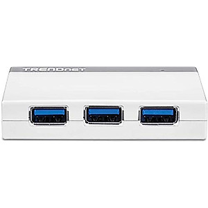 TRENDnet 4-Port USB 3.0 Ultra-Mini Hub, 1M (3ft. USB 3.0 Cable), Up to 5Gbps, Power Adapter Included, Plug &Play, Backwards Compatibility with USB 2.0/USB 1.1, TU3-H4