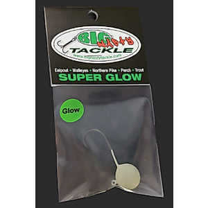 Big Nasty Tackle Lead-Free Super Glow Jigs (1 Pack) (Purple, 3/4 oz)