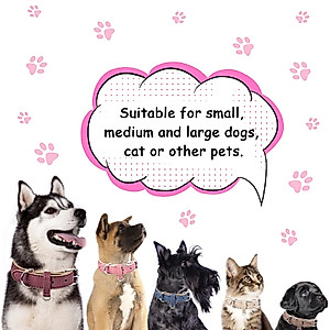 Dog Collar for Small Medium Large Dogs Pet Collars Girl Boy, PU Stamping Leather Plaid Dogs Collar Adjustable Chihuahua Teacup Yorkie Puppy Collar Cats (X-Small (Neck 7-10in), Coffee)