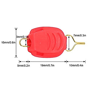 VBESTLIFE 5Pcs Fishing Line Stopper Lightweight Portable Fishing Line Holder Buckle for Drop Wheels Fishing Wire Keeper(Red) Other Fishing Tools and Accessories