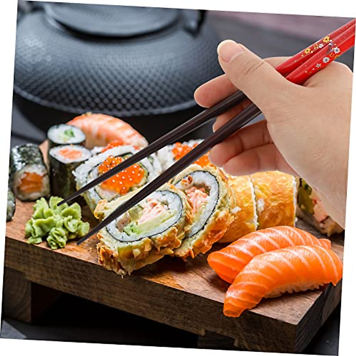 UPKOCH 4 Pairs Wood Chopsticks Travel Utensil Set Asian Gifts Travel Set Reusable Wooden Chopsticks Korean Chopsticks Chinese Wooden Chopsticks Couple Chopsticks for Eating Hot Pot Gift